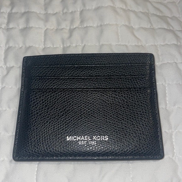 Michael Kors | Bags | Authentic Black And Silver Michael Kors Card ...